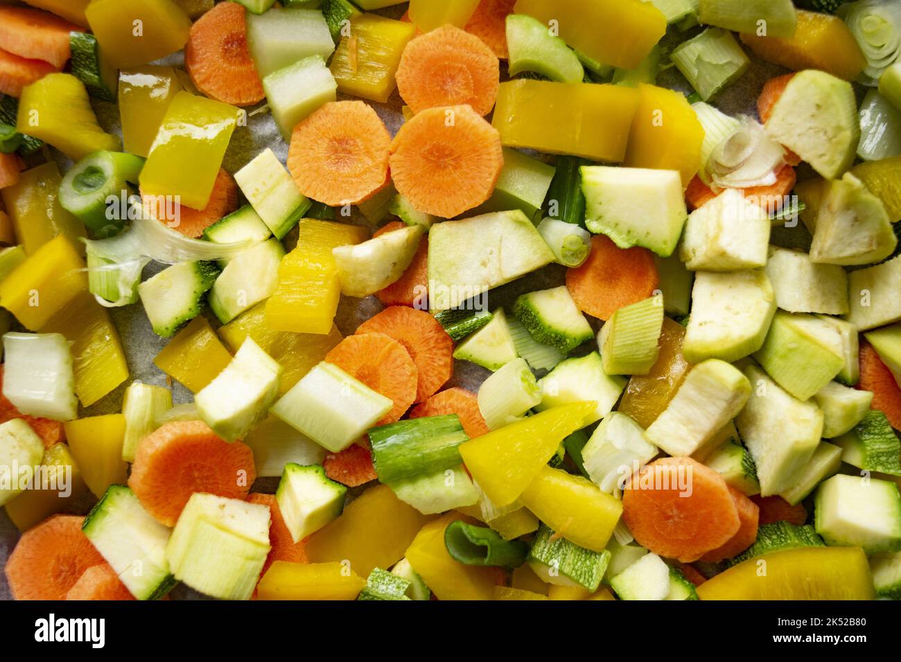 mixed vegetables cut in small pieces Stock Photo - Alamy