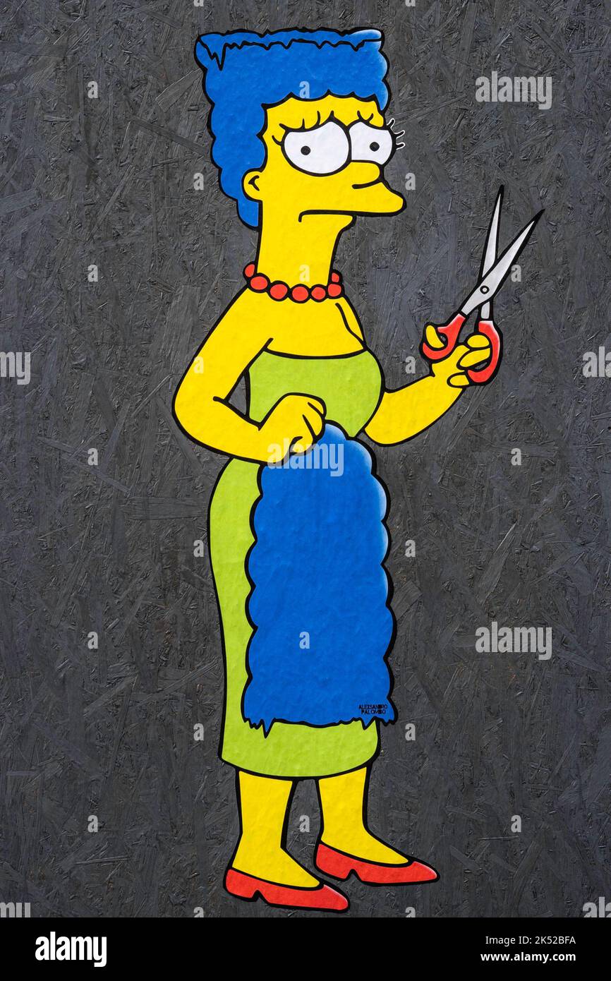 October 5, 2022, Milan: In the mural created by the street artist ...