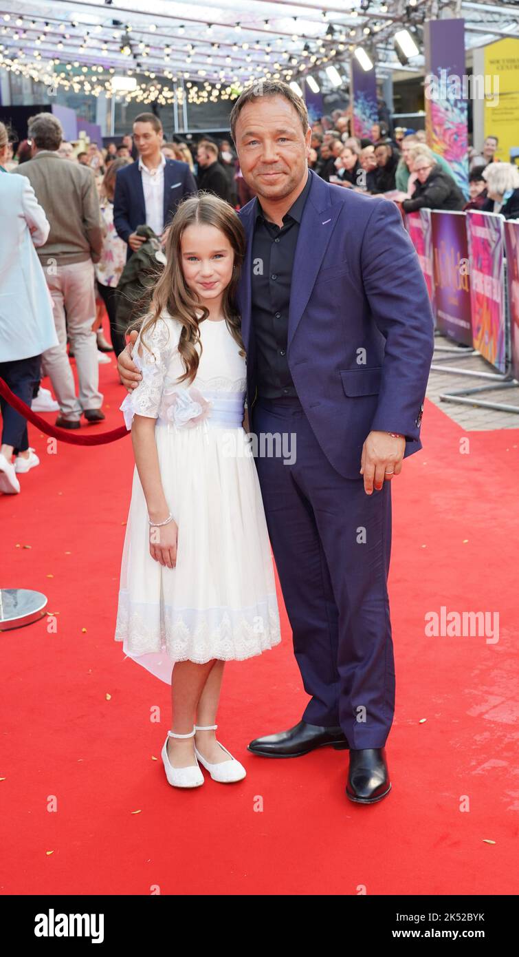 Alisha Weir and Stephen Graham arriving for the World premiere of Roald ...