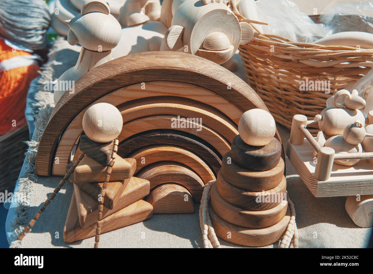 Handmade wooden toys hi-res stock photography and images - Alamy