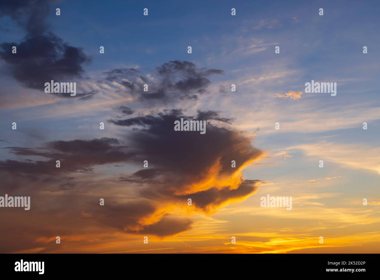 Beautiful sky with cloud before sunset Stock Photo - Alamy