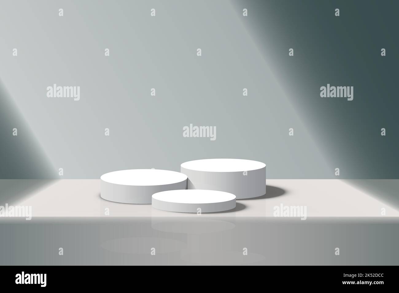 Display pedestal, Design platform, Empty product, White room and side ...