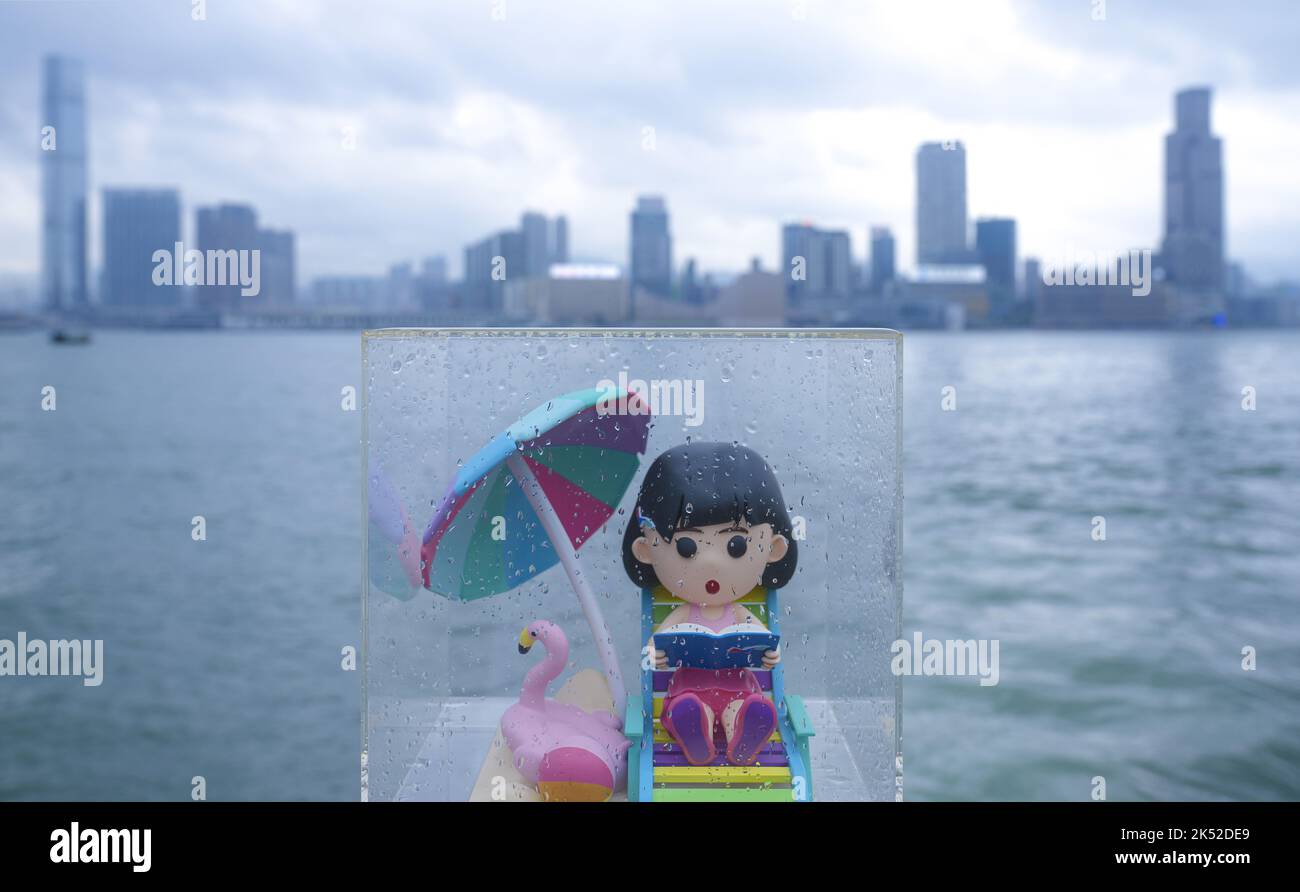 An art installation displays at Wan Chai Promenade Braille. 29SEP22 ...