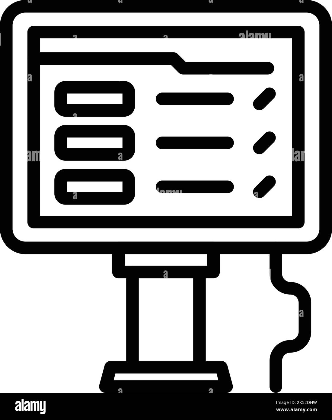 Screen cash point icon outline vector. Register machine. Store ...