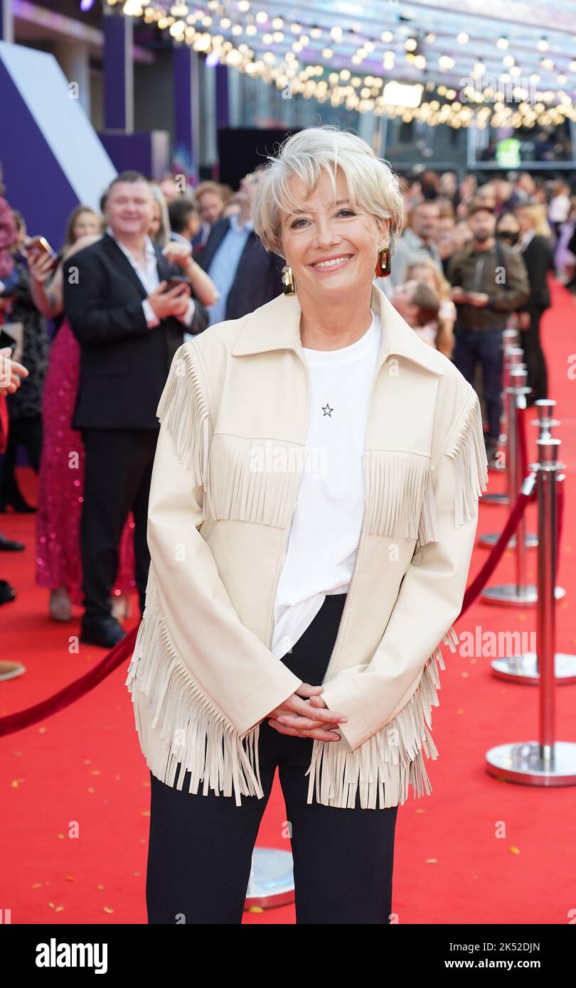 Emma Thompson arriving for the World premiere of Roald Dahl's Matilda ...