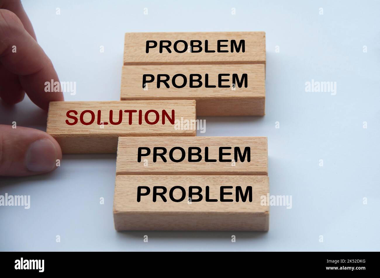 Hand putting wooden block with word solution in the middle of wooden ... Hand putting wooden block with word solution in the middle of wooden ...