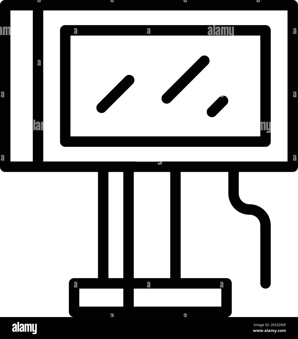 Cash register icon outline vector. Machine pos. Screen point Stock ... Cash register icon outline vector. Machine pos. Screen point Stock ...