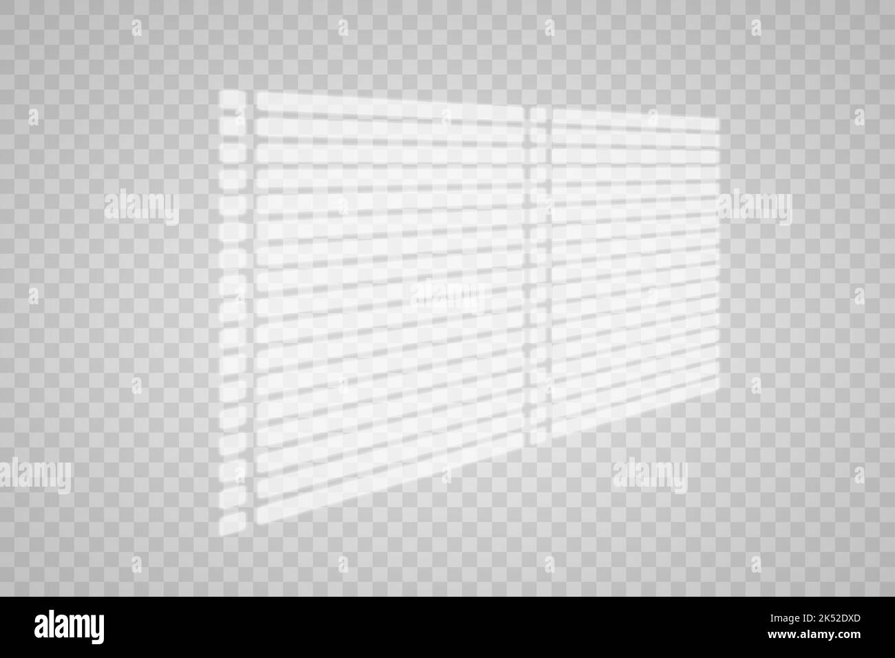 Overlay shadow effect. Transparent overlay window and blinds shadow ...