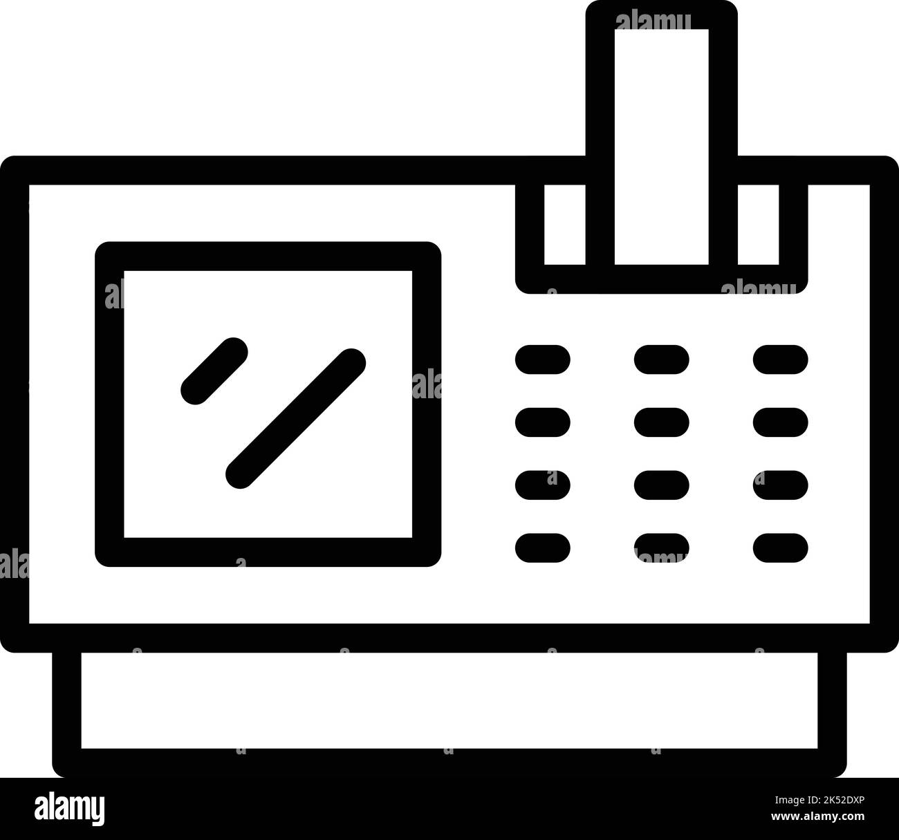 Touchscreen pos machine icon outline vector. Store screen. Cash ... Touchscreen pos machine icon outline vector. Store screen. Cash ...