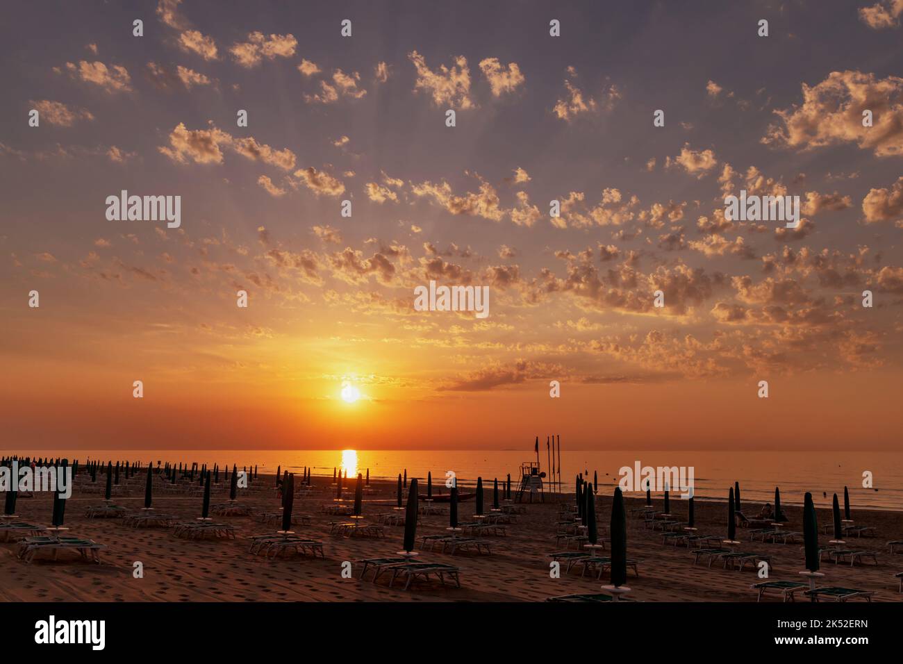 Sunset in Rodi Garganico, National park Gargano, Apulia, Italy Stock ...
