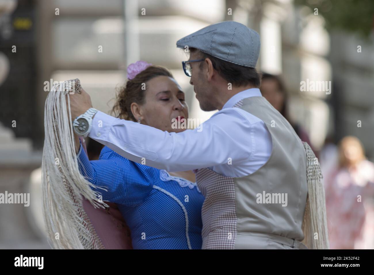 The Castizo dancers from Madrid dance typical chotis during the ...
