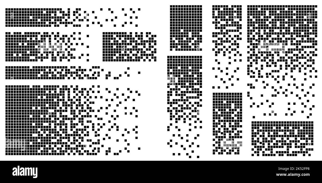 Dissolved filled square dotted vector icon with disintegration effect ...