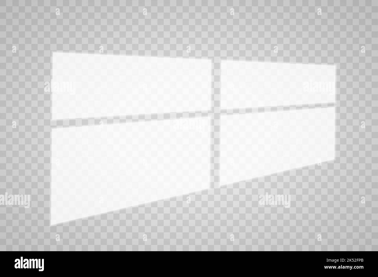 Overlay shadow effect. Transparent overlay window and blinds shadow ...