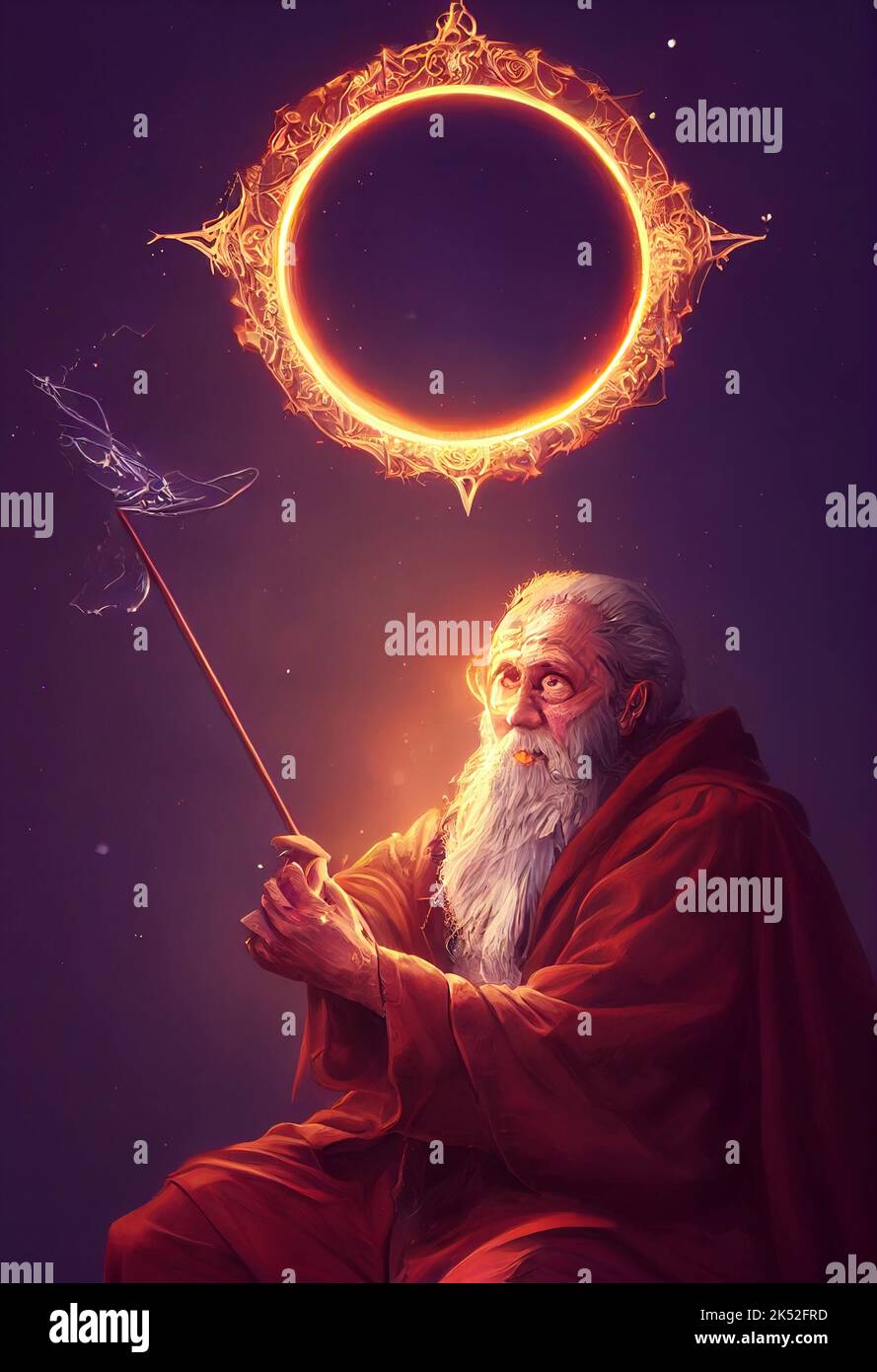 Man casting spell hi-res stock photography and images - Alamy