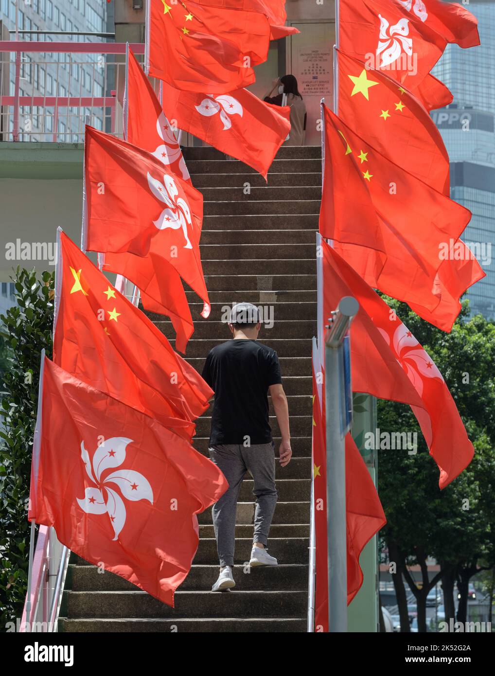 Hong Kong, Hong Kong, China. 5th Oct, 2022. Office workers in Wan Chai ...