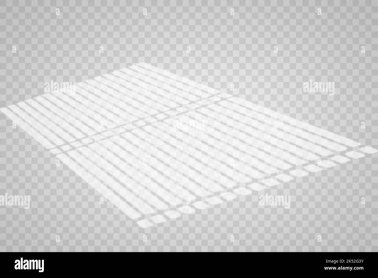 Overlay shadow effect. Transparent overlay window and blinds shadow ...