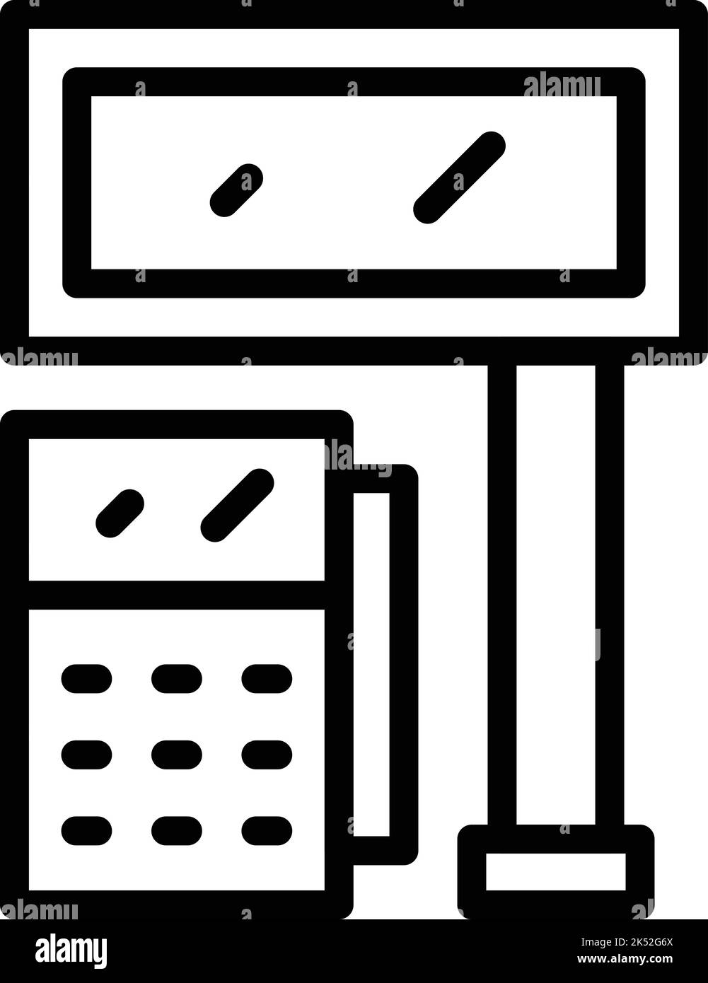 Self service till supermarket Stock Vector Images - Alamy