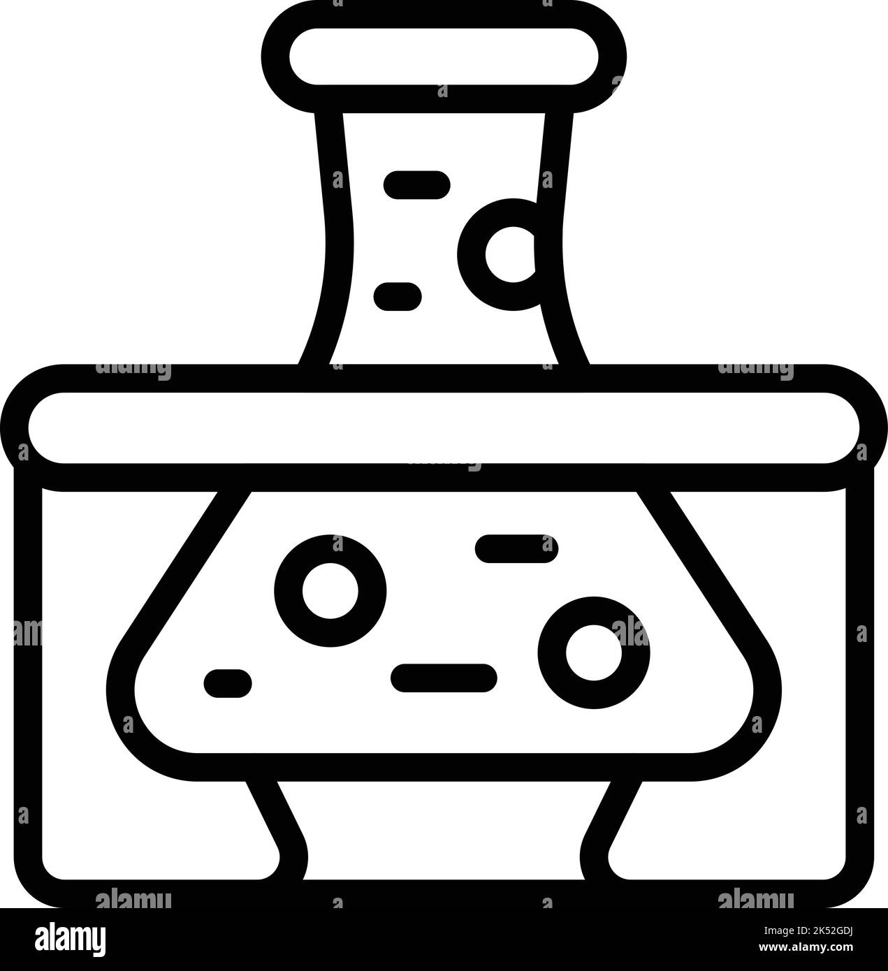 Flask lab icon outline vector. Test pcr. Corona covid Stock Vector ...