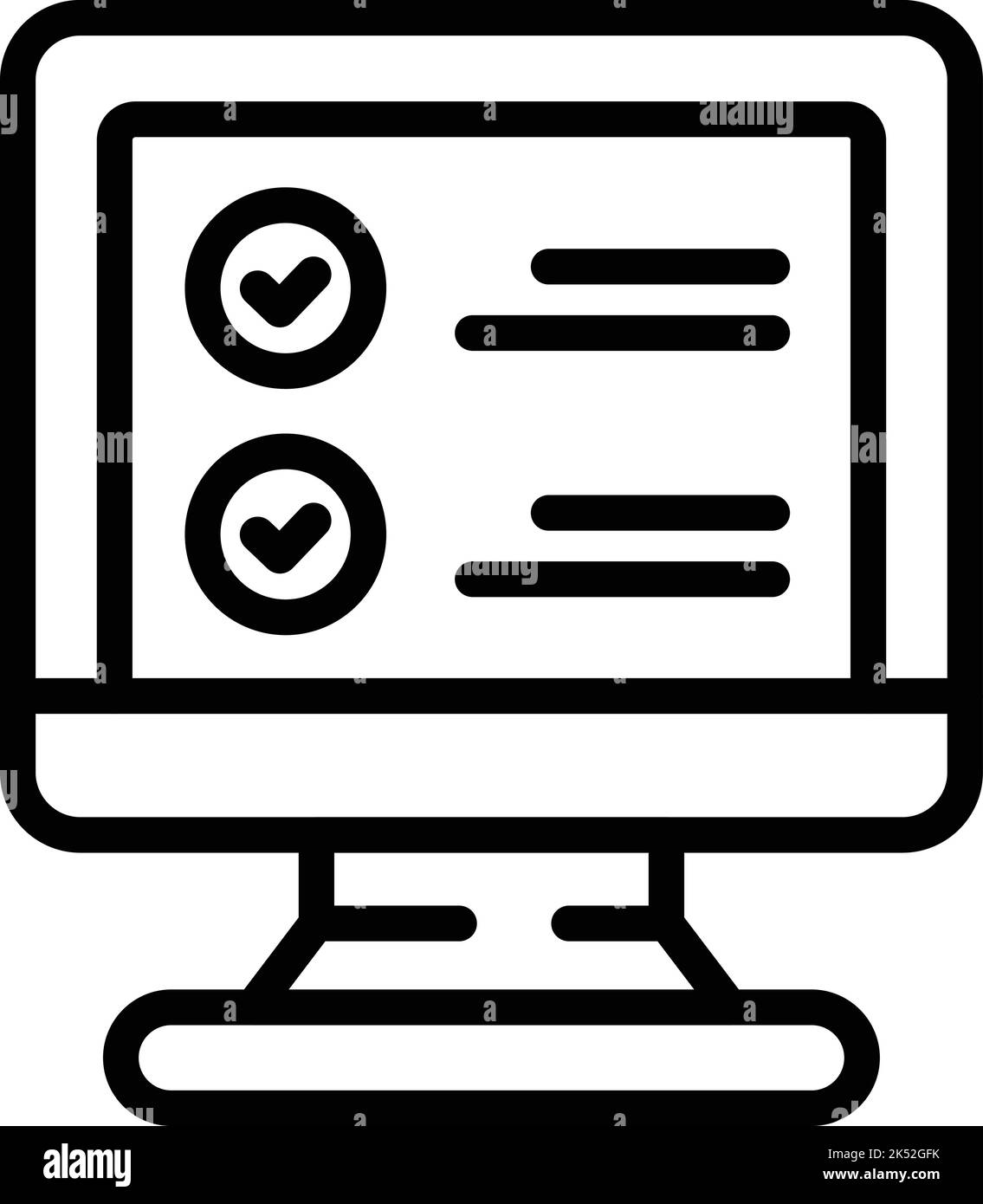 Pcr test monitor icon outline vector. Corona health. Covid travel Stock ...