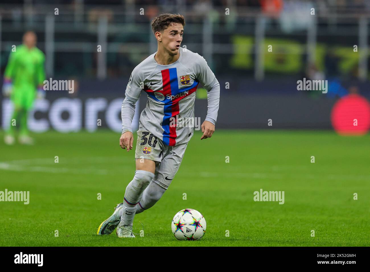 Gavi of FC Barcelona in action during the UEFA Champions League 2022/23 ...