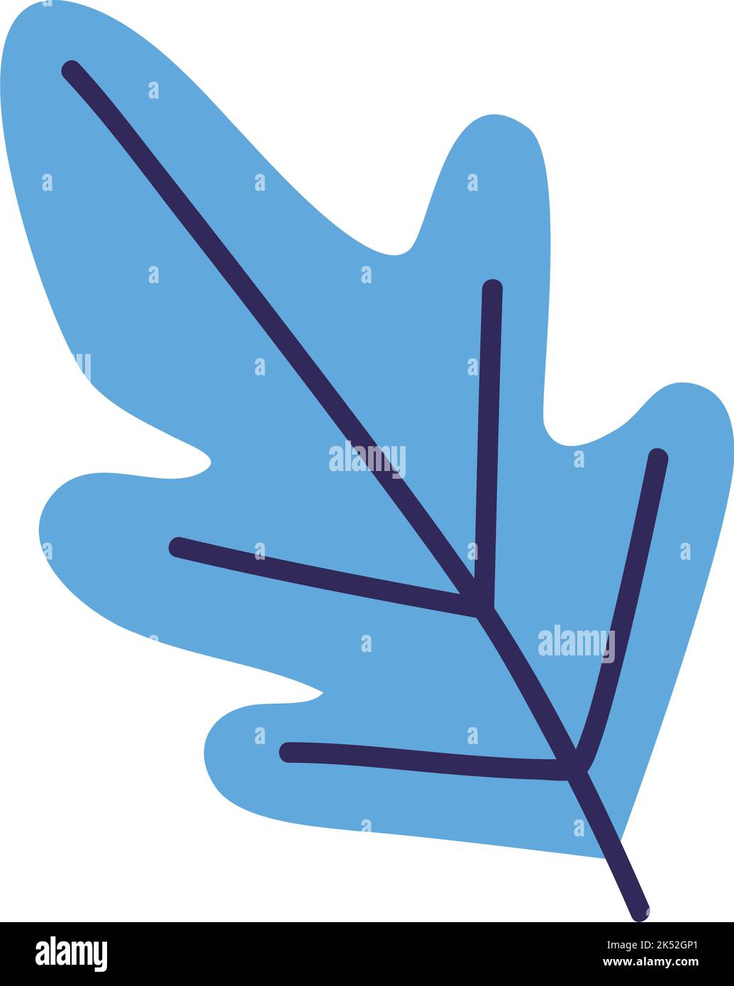 blue leaf plant foliage nature icon Stock Vector Image & Art - Alamy