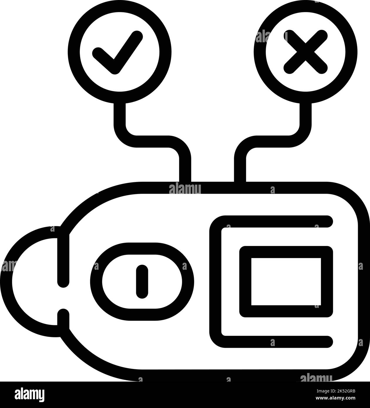 Corona PCR test icon outline vector. Health covid. Travel nasal lab ...