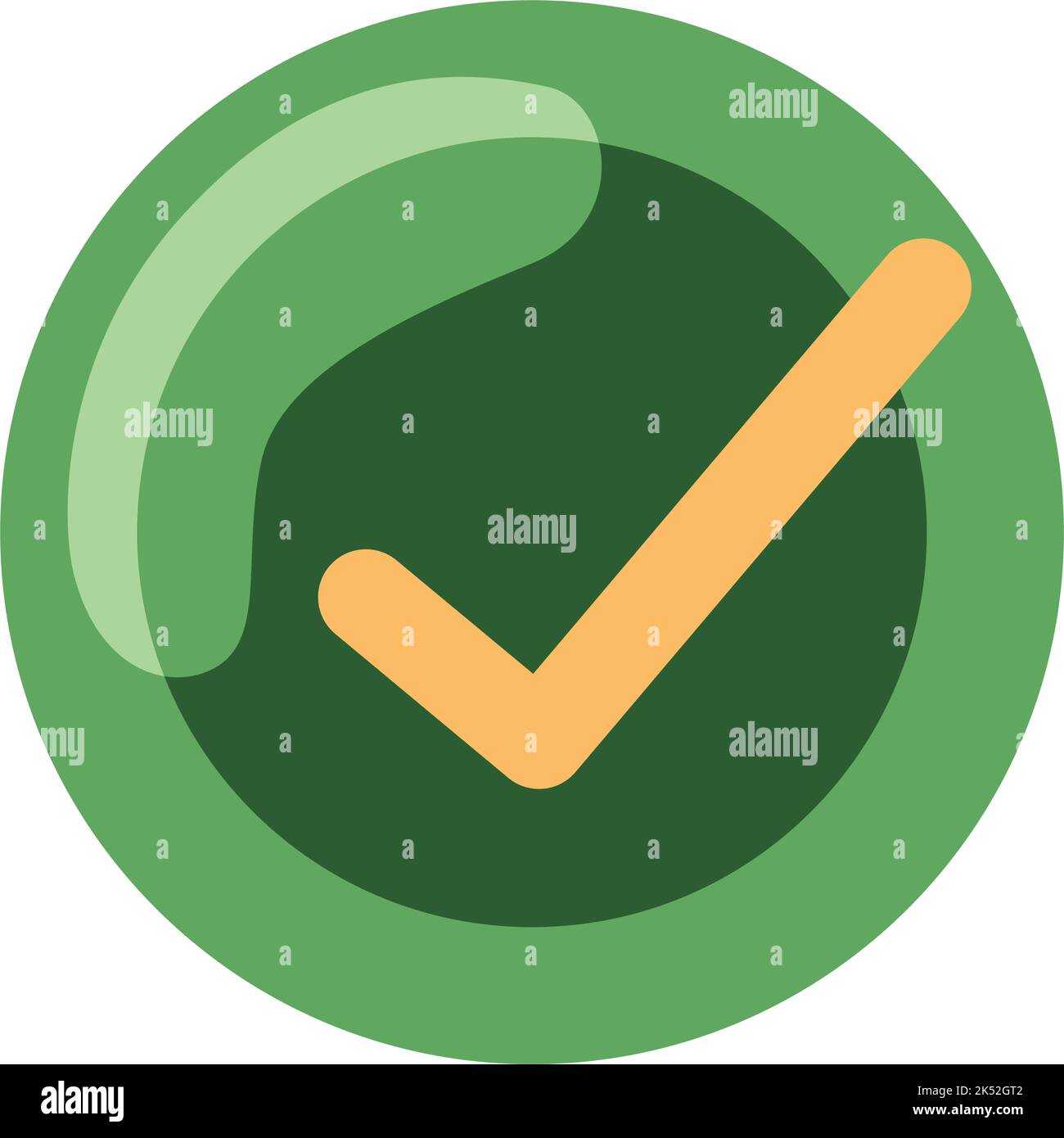 check symbol in button icon Stock Vector Image & Art - Alamy