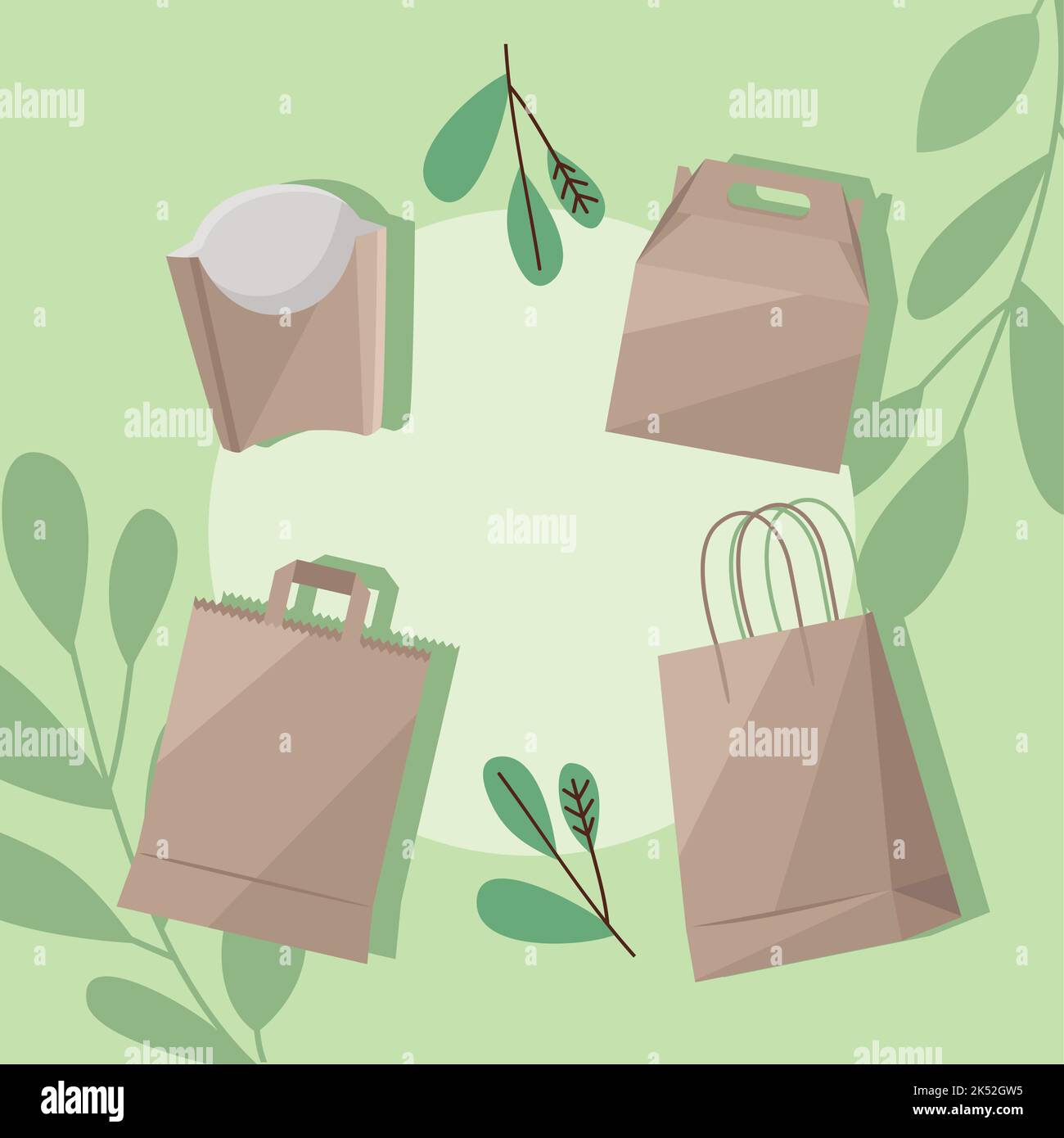 four eco packaging mockup set icons Stock Vector Image & Art - Alamy