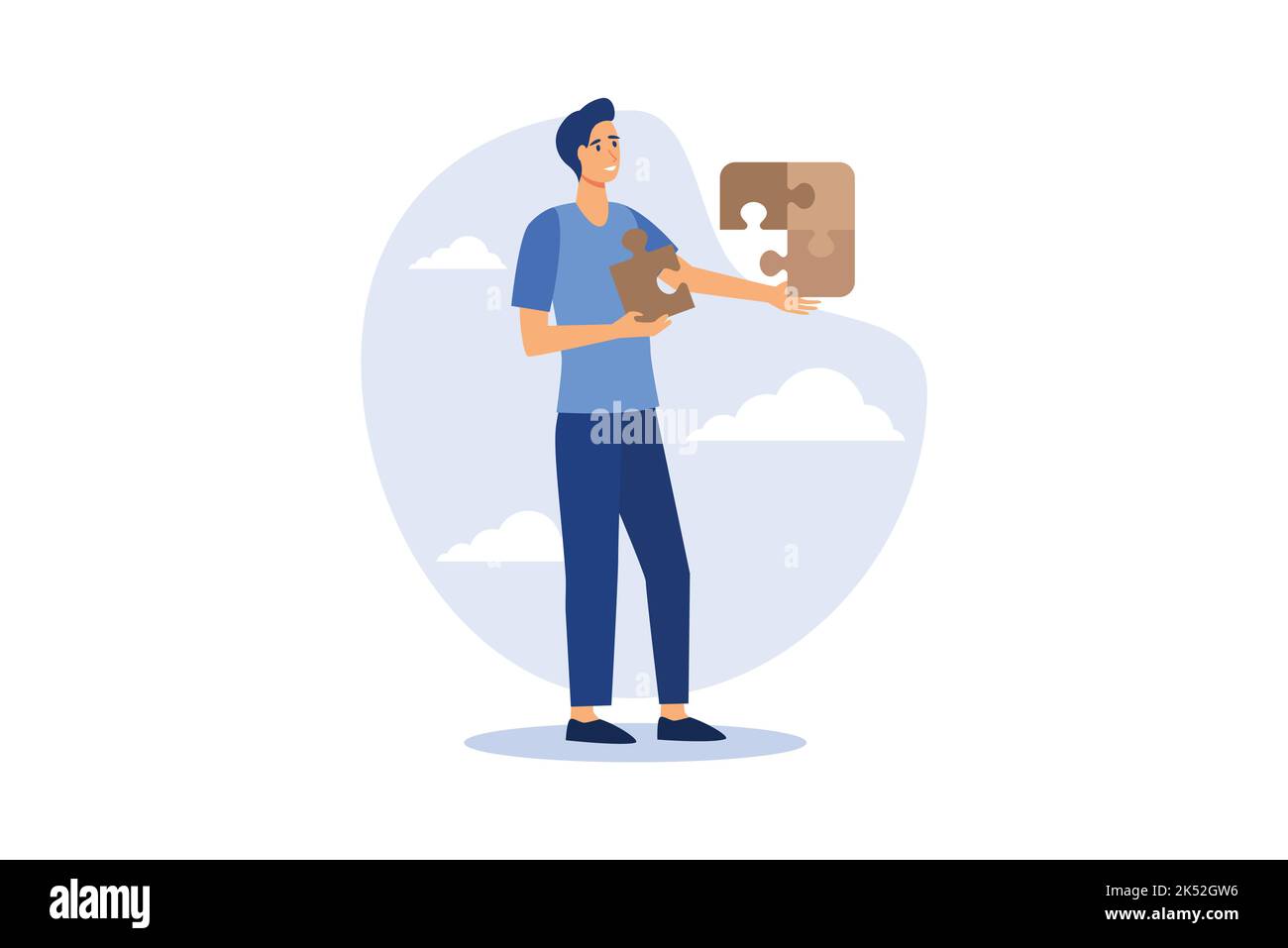 Help him finish the job Stock Vector Images - Alamy