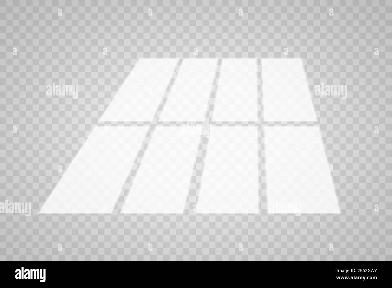 Overlay shadow effect. Transparent overlay window and blinds shadow ...
