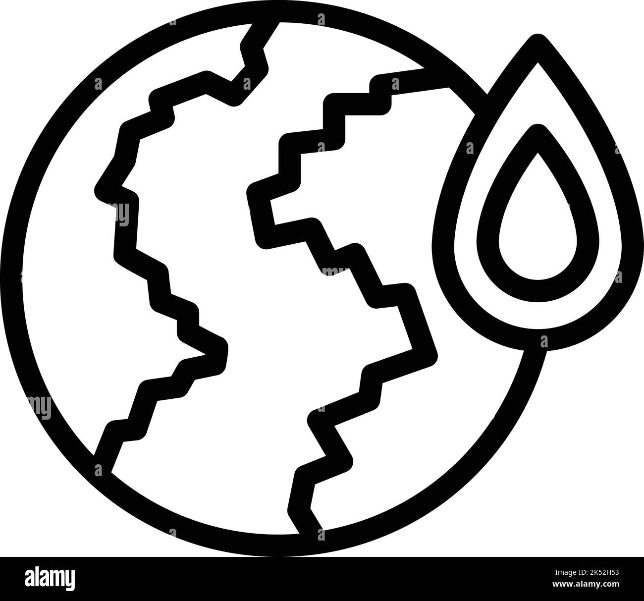 Save planet icon outline vector. Eco energy. Recycle cutlery Stock ...