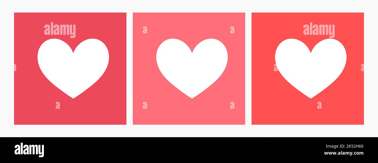 Hearts in squares symbols. Vector illustration Stock Vector Image & Art ...