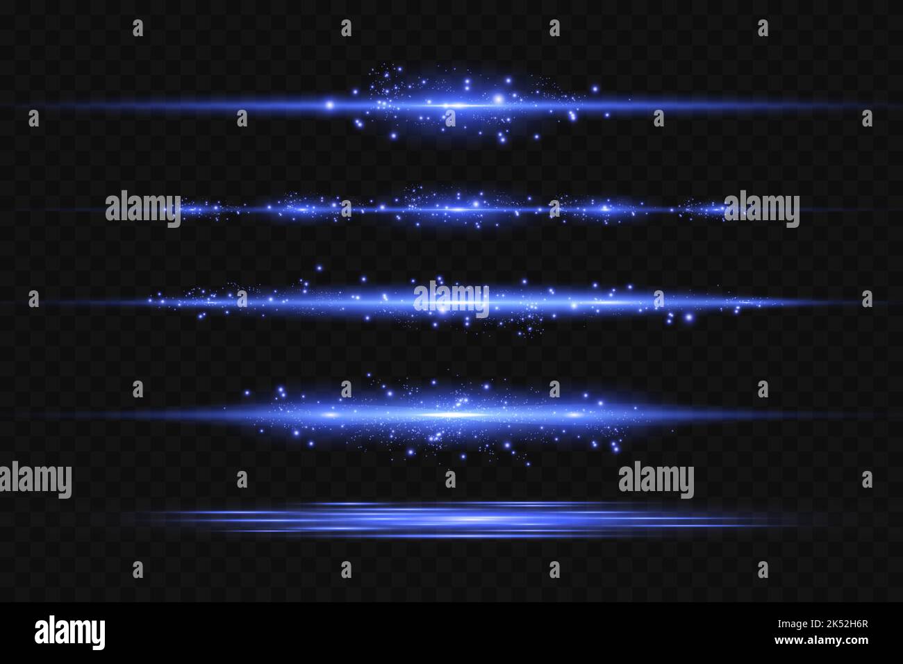 Motion light effect for banners. Blue lines. The effect of speed on a ...