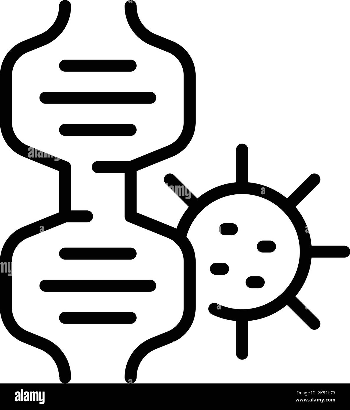 Virus protect icon outline vector. Pcr test. Health covid Stock Vector ...