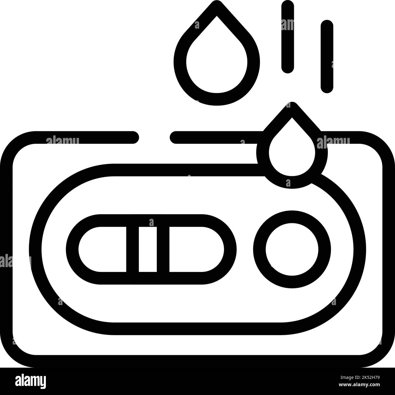 Drop pcr test icon outline vector. Corona health. Swab result Stock ...