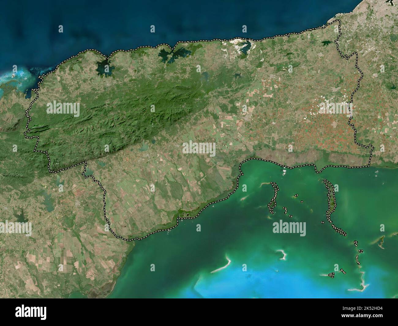 Artemisa, province of Cuba. High resolution satellite map Stock Photo - Alamy