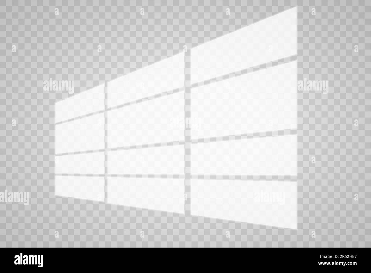 Overlay shadow effect. Transparent overlay window and blinds shadow ...