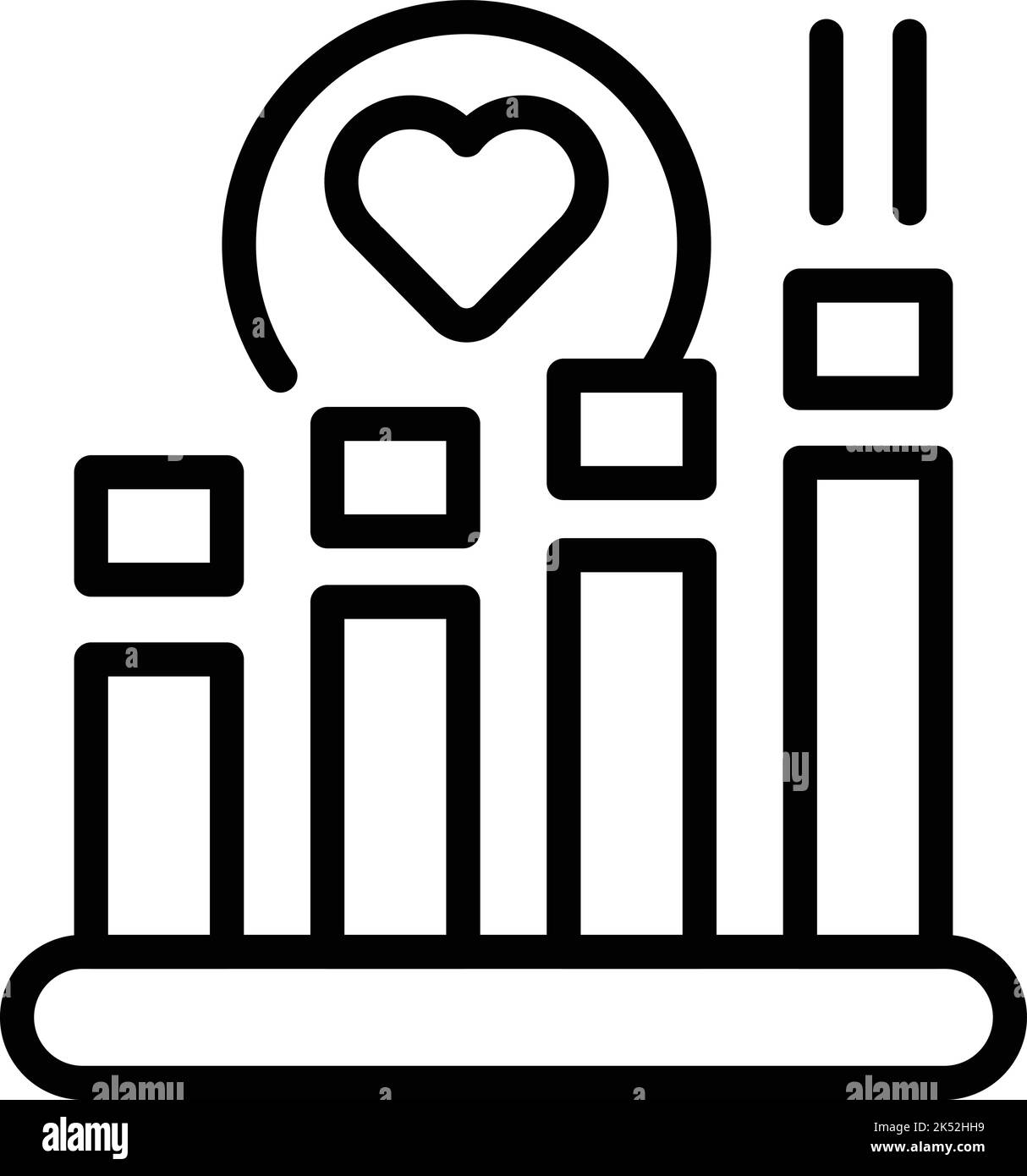 Generosity graph chart icon outline vector. Love charity. Social give ...