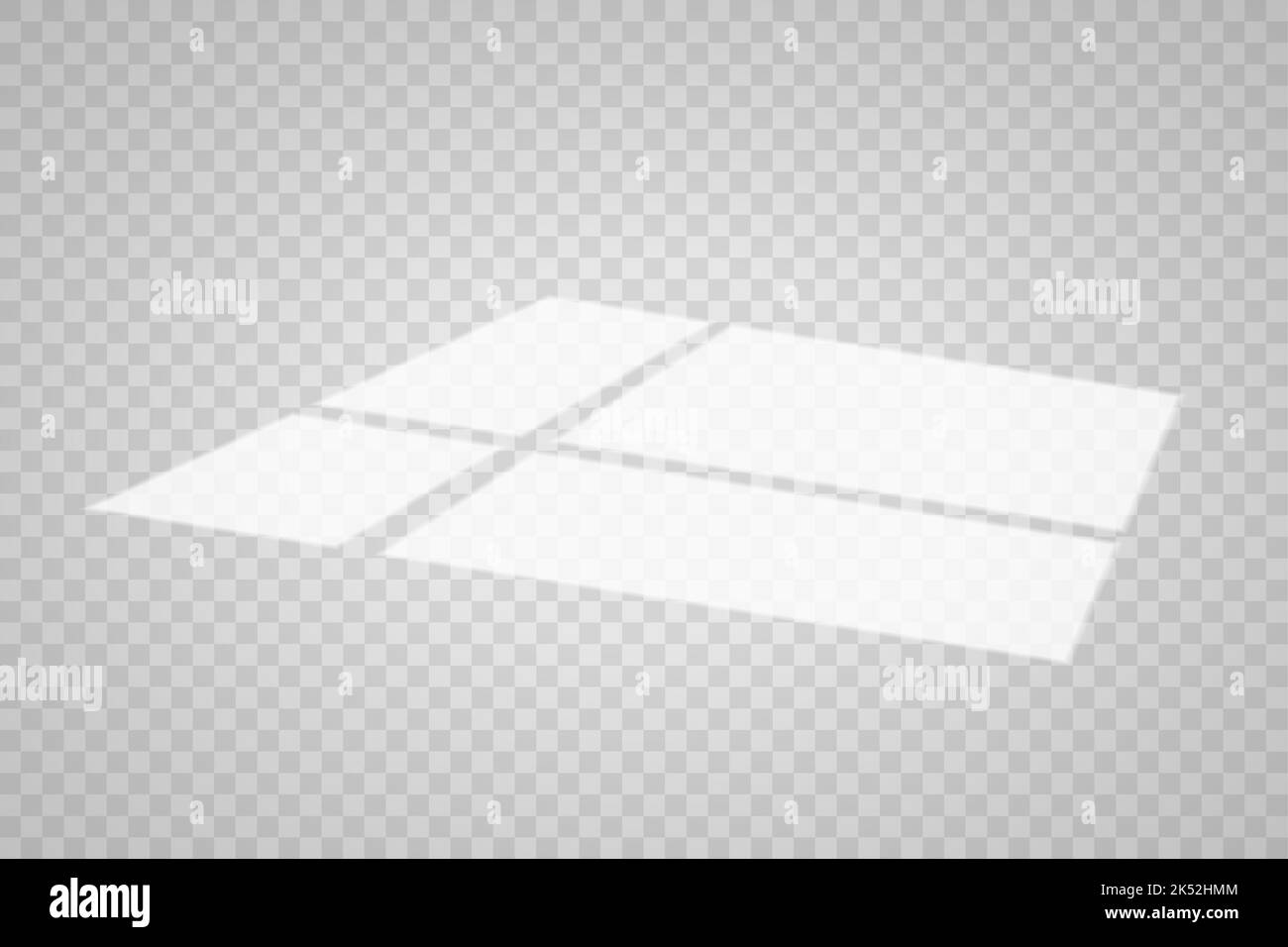 Overlay shadow effect. Transparent overlay window and blinds shadow ...