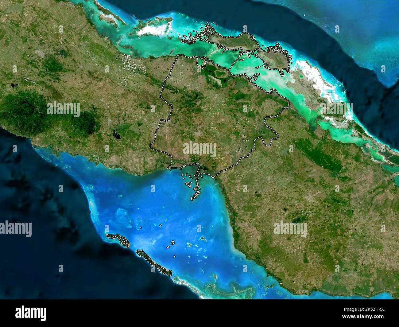 Ciego de Avila, province of Cuba. Low resolution satellite map Stock Photo - Alamy