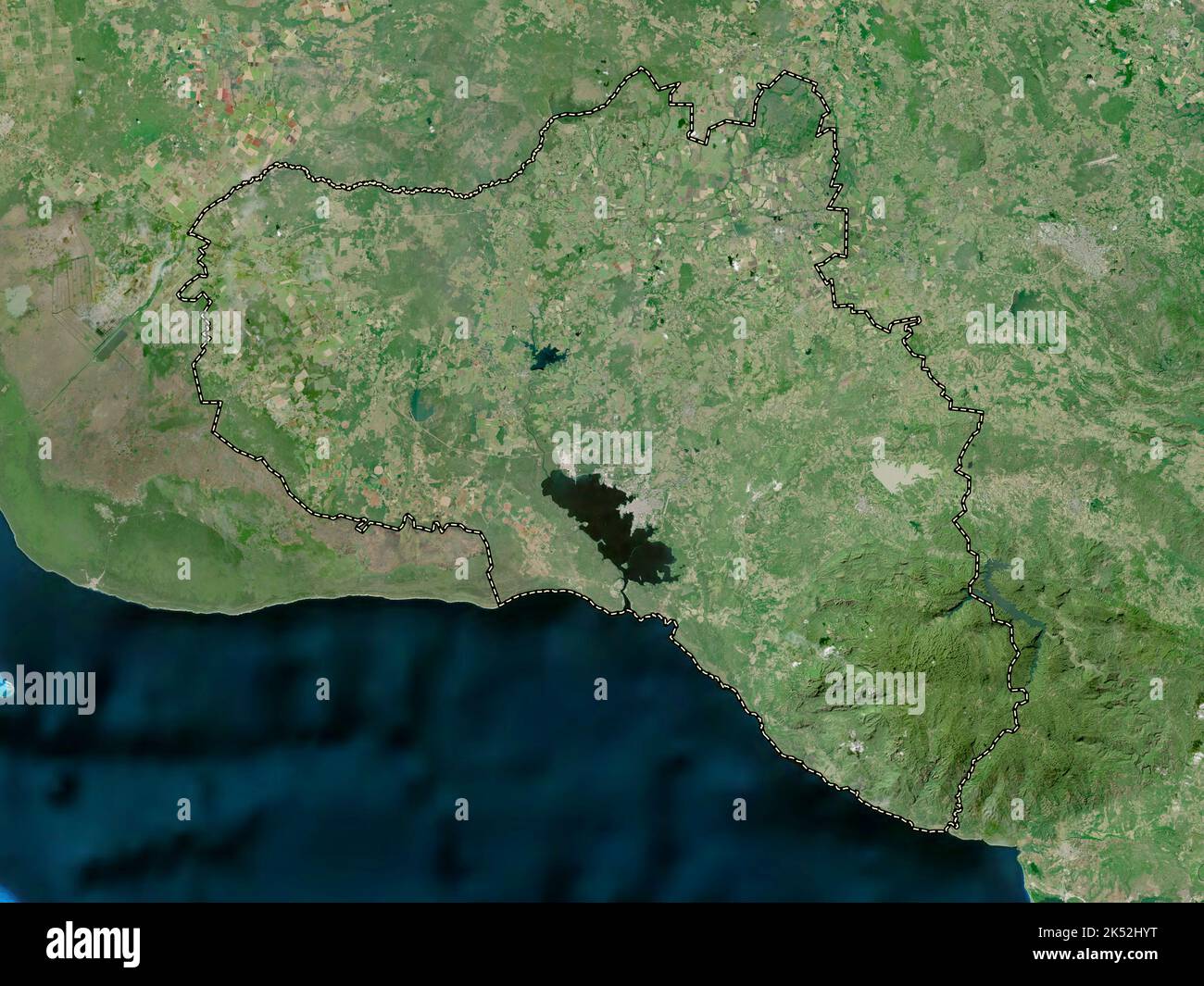 Cienfuegos, province of Cuba. High resolution satellite map Stock Photo ...