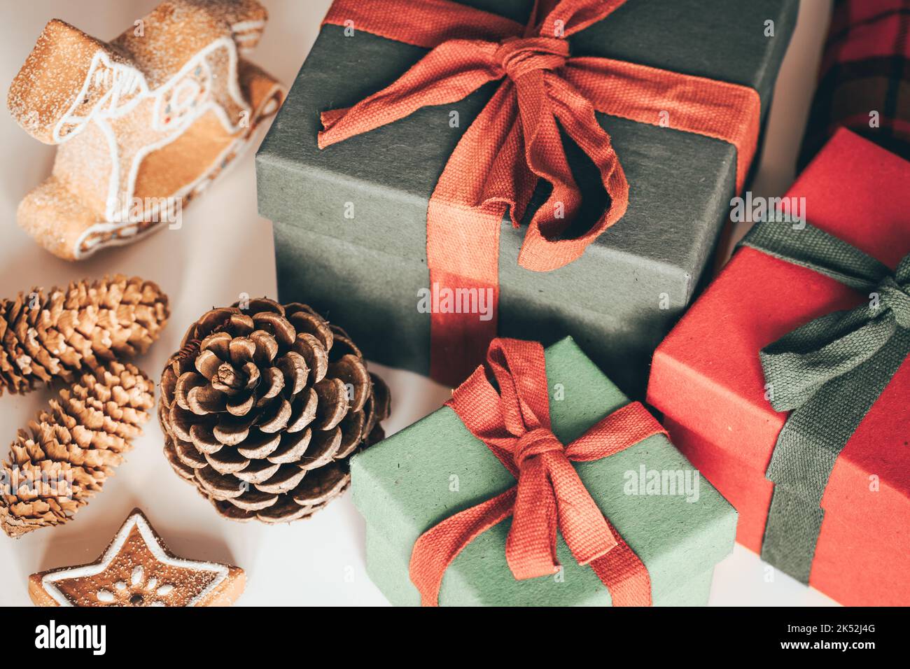 Christmas gifts from santa claus Stock Photo - Alamy