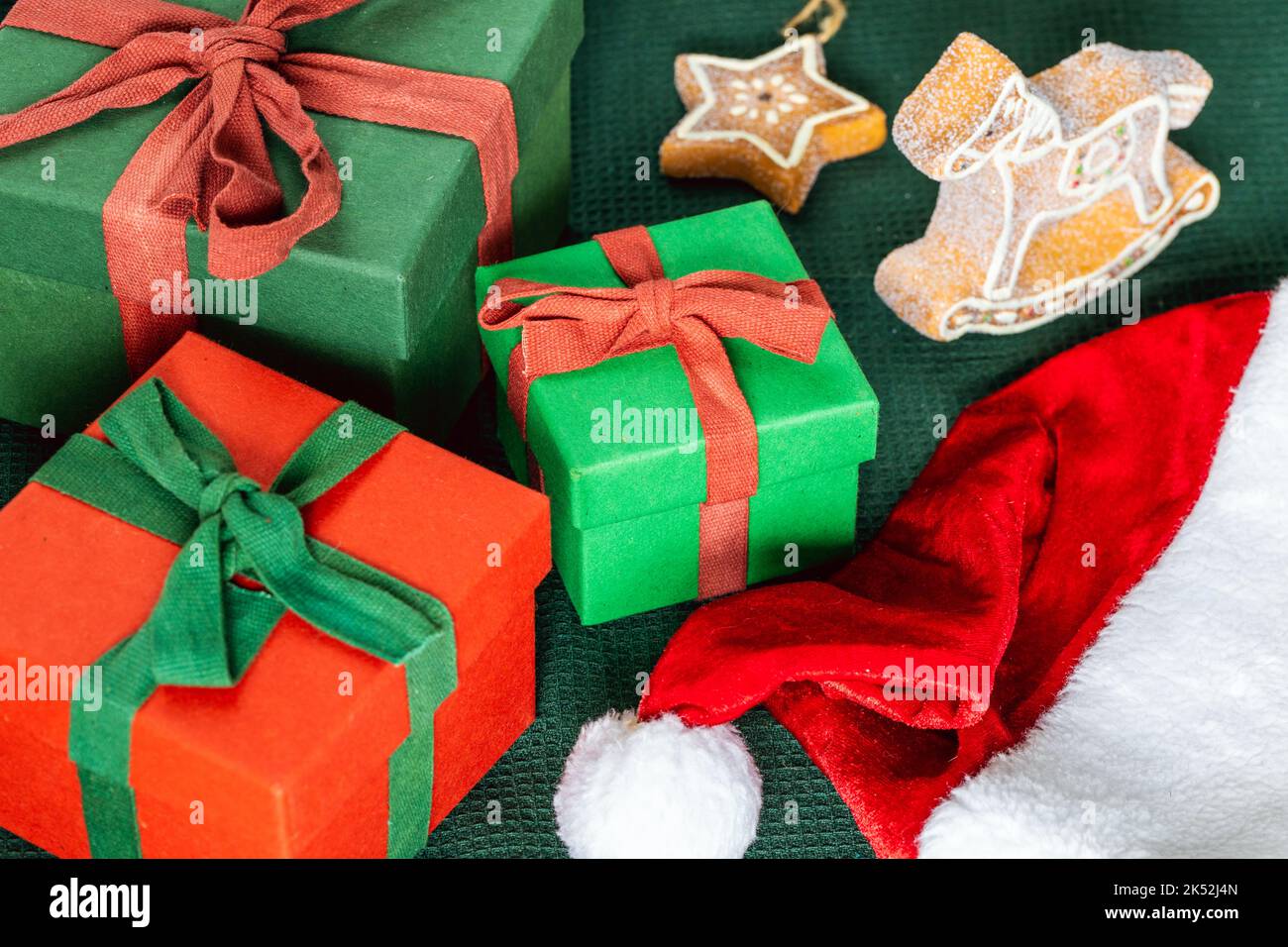 Christmas gifts from santa claus Stock Photo - Alamy