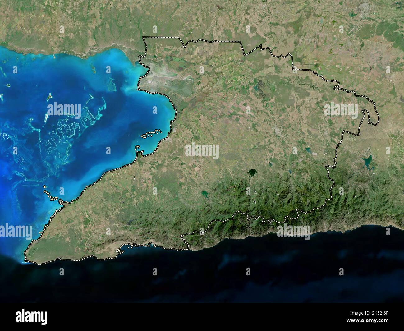 Granma, province of Cuba. High resolution satellite map Stock Photo - Alamy