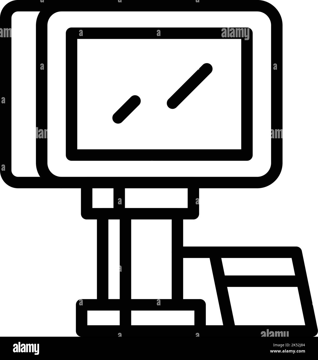 Cash machine icon outline vector. Register pos. Store screen Stock ... Cash machine icon outline vector. Register pos. Store screen Stock ...