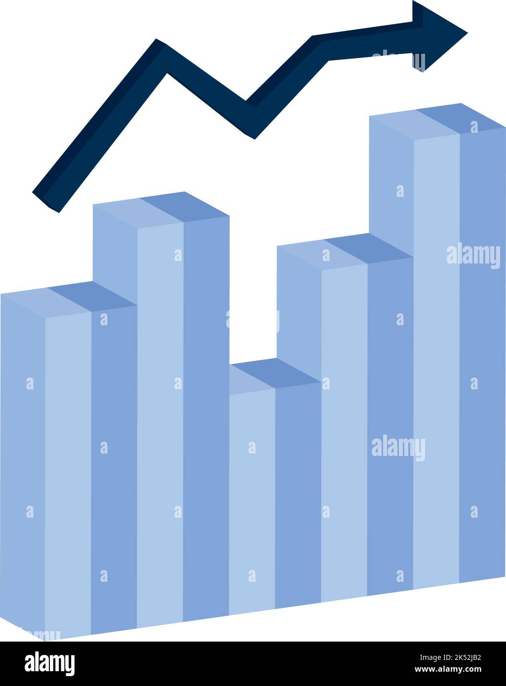 statistics bars infographic with arrow Stock Vector Image & Art - Alamy