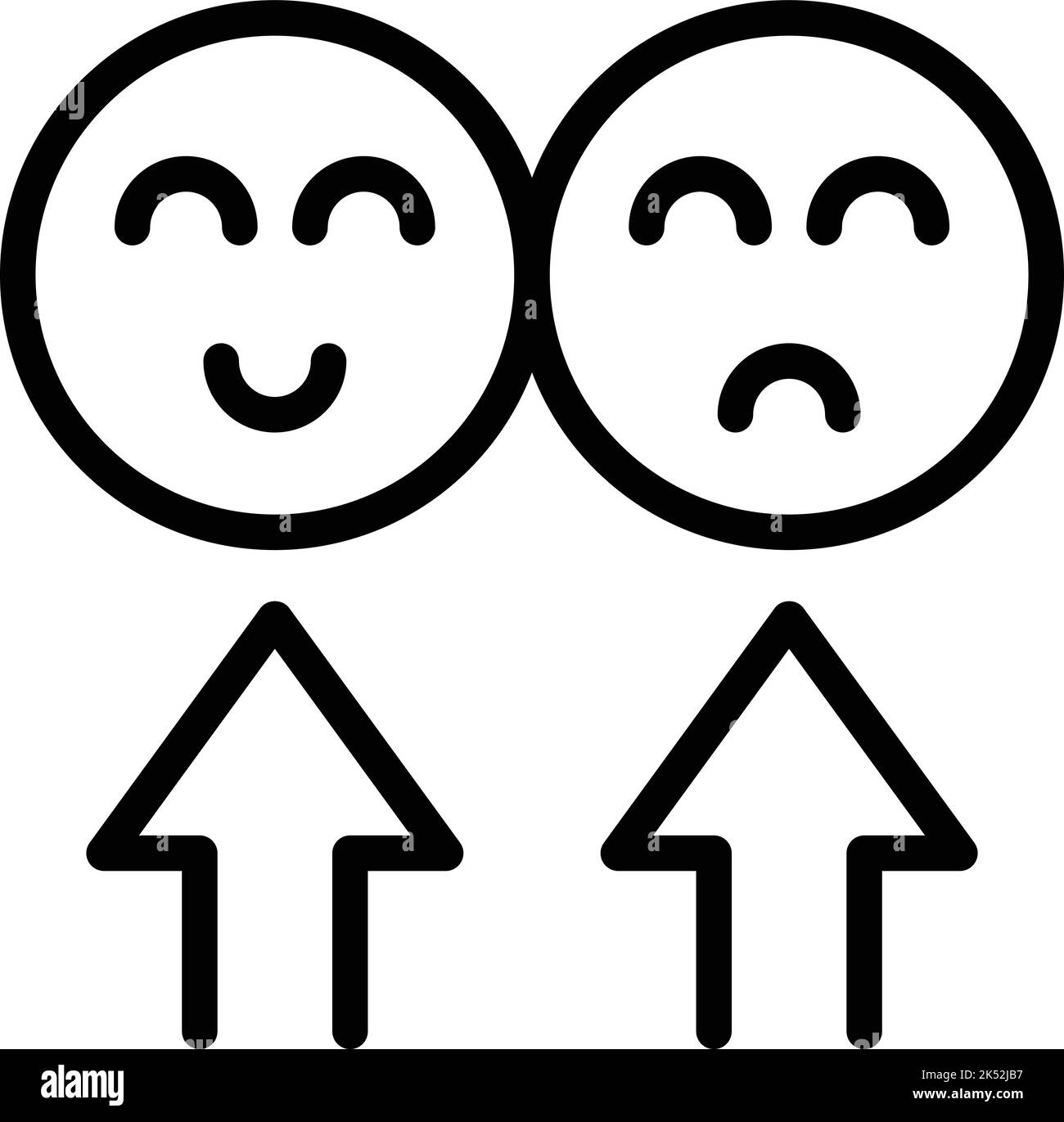 Emoji quiz icon outline vector. Poster show. Competition game Stock ...