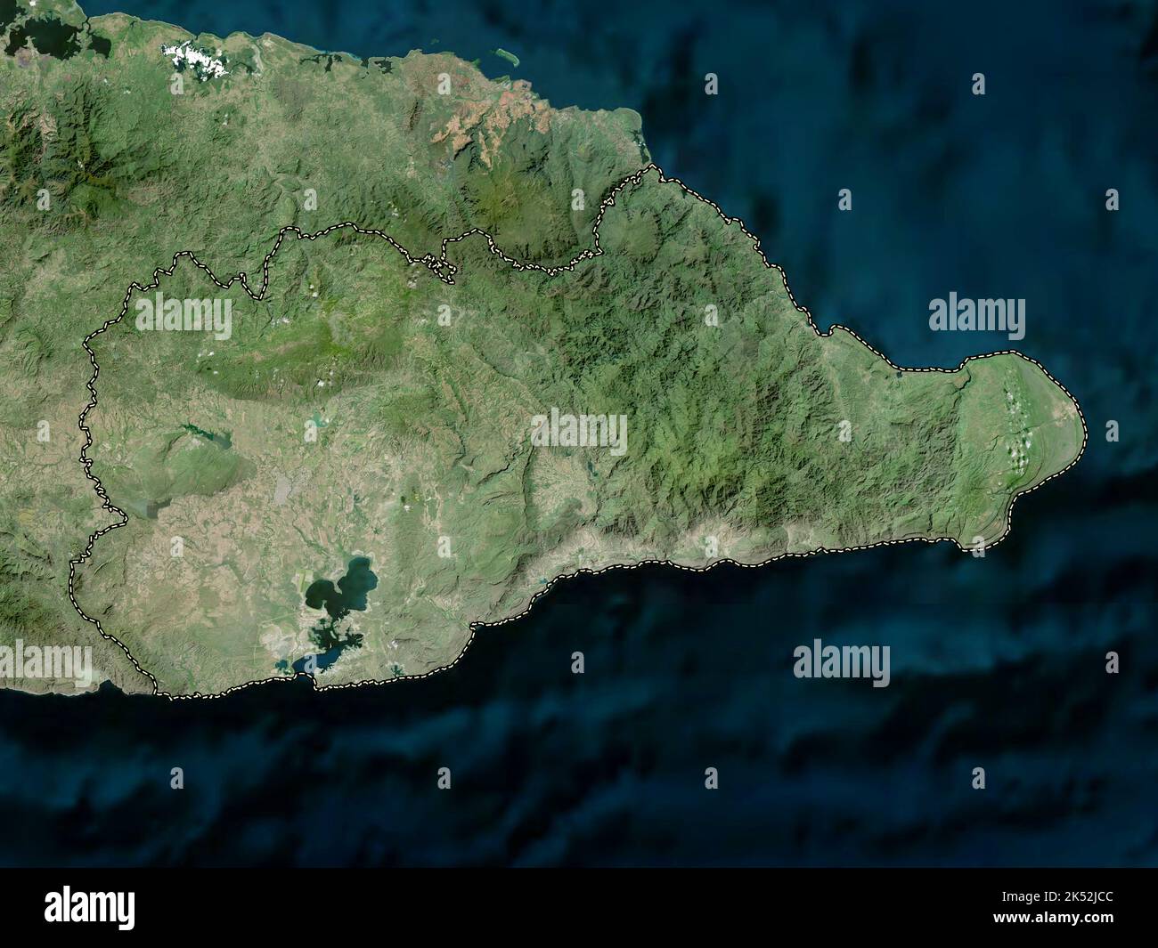 Guantanamo, province of Cuba. High resolution satellite map Stock Photo ...
