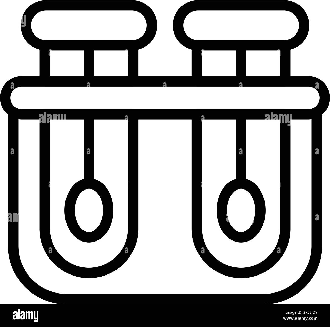 Nasal test tube icon outline vector. Pcr health. Lab result Stock ...