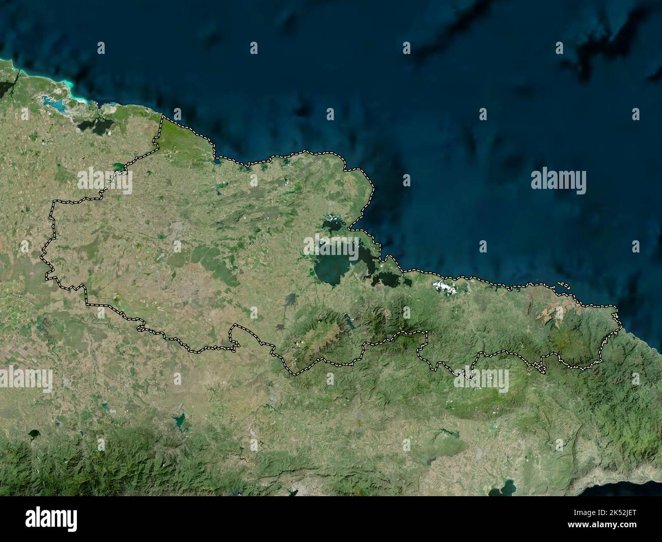 Holguin, province of Cuba. High resolution satellite map Stock Photo ...